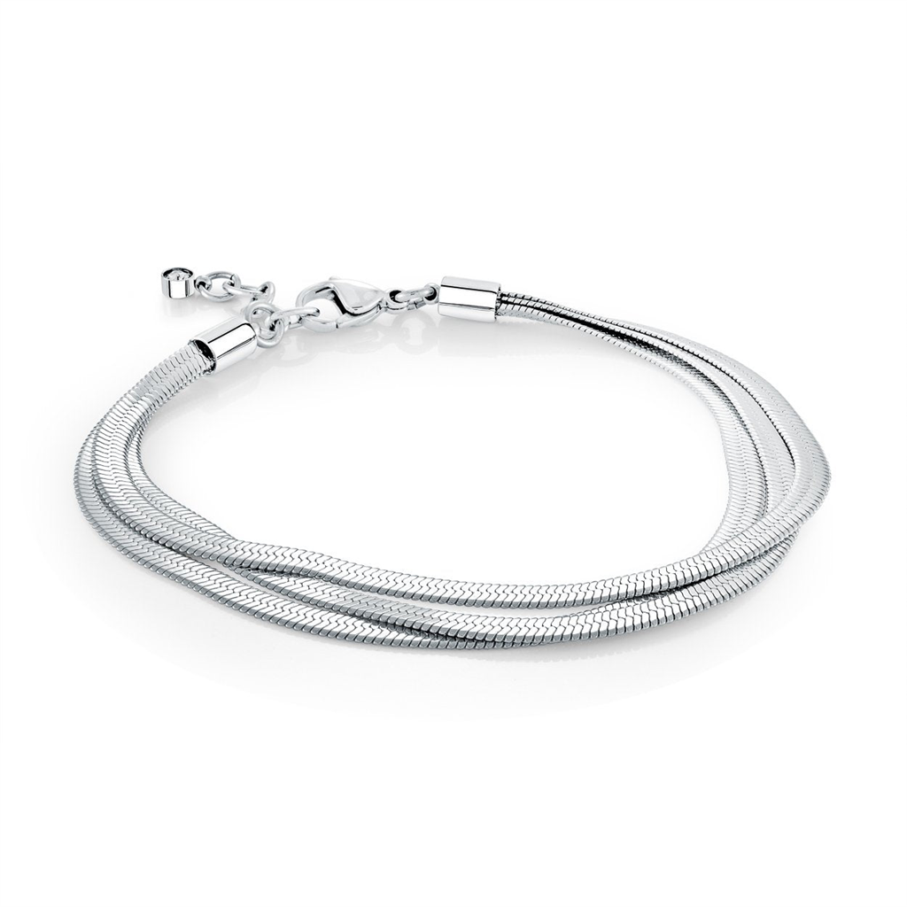 Bold & Stylish Alternative Metal Bracelets Three Strand Stainless Steel ...